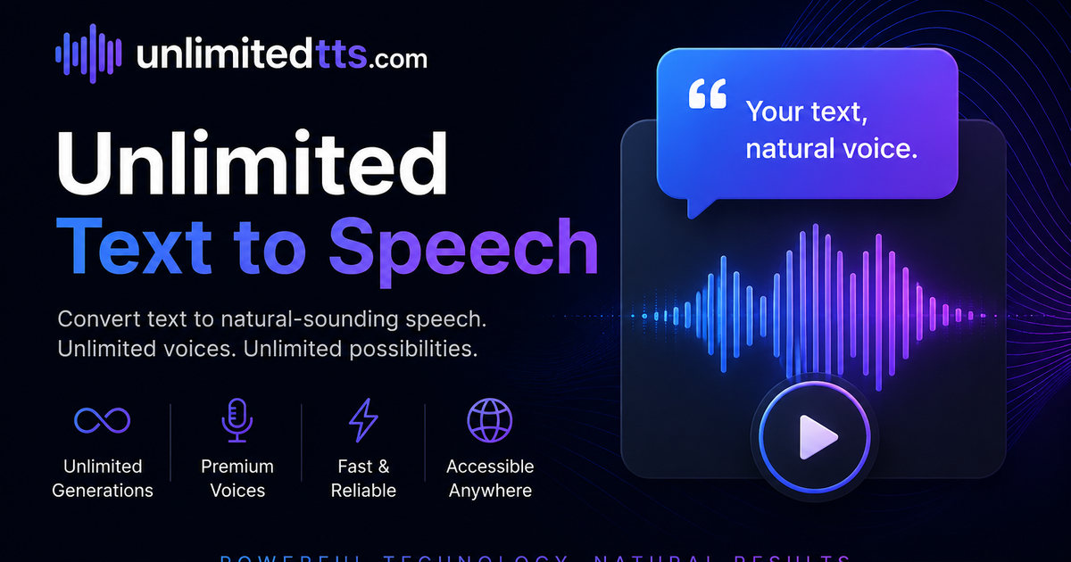 Free Unlimited Text‑to‑Speech with Natural AI Voices & Download | 200 ...